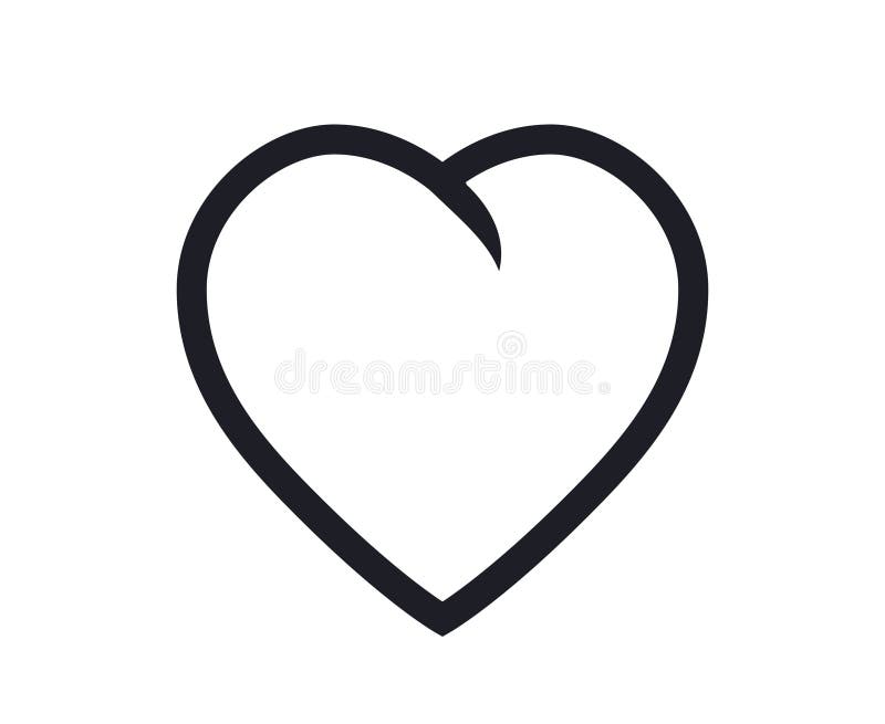 Heart Shaped Symbol Heart Vector Icon Stock Vector - Illustration of ...