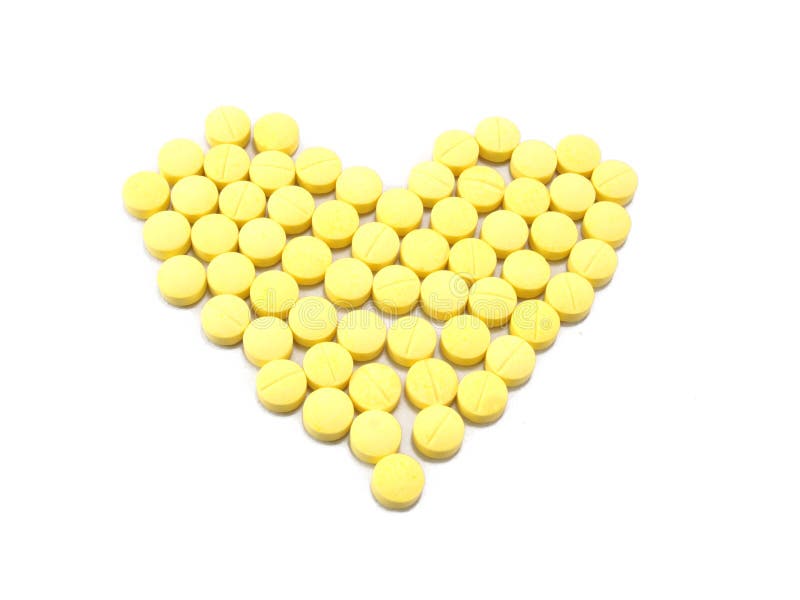 Heart-shaped tablets stock photo. Image of drug, antibiotics - 21664732