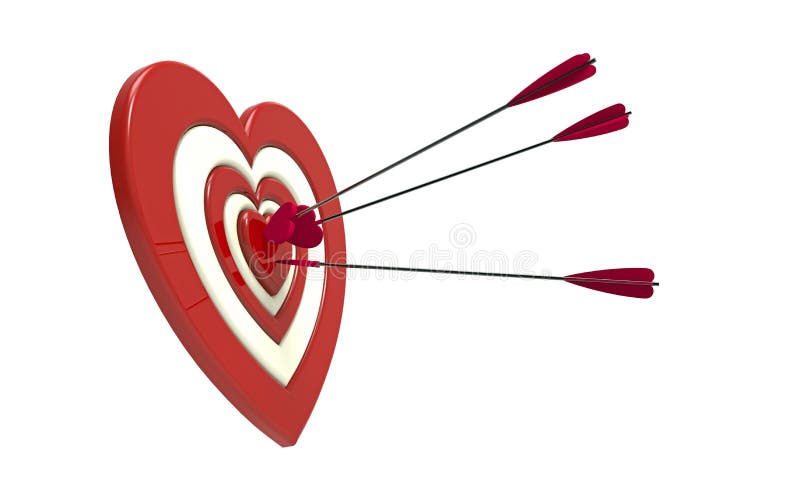 Heart target stock illustration. Illustration of charm - 16539072