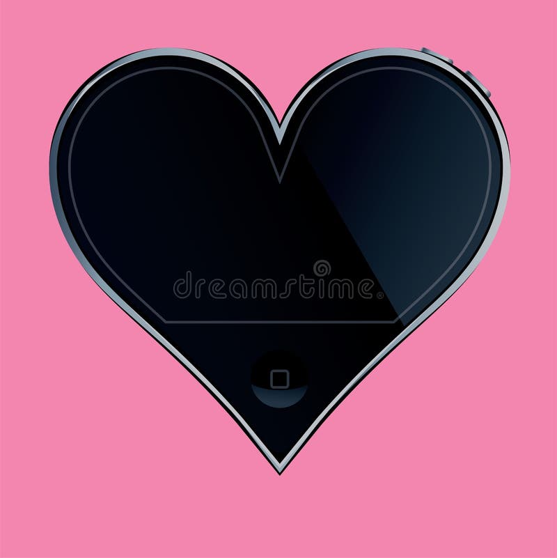 Heart shaped telephone stock vector. Illustration of message - 36944260