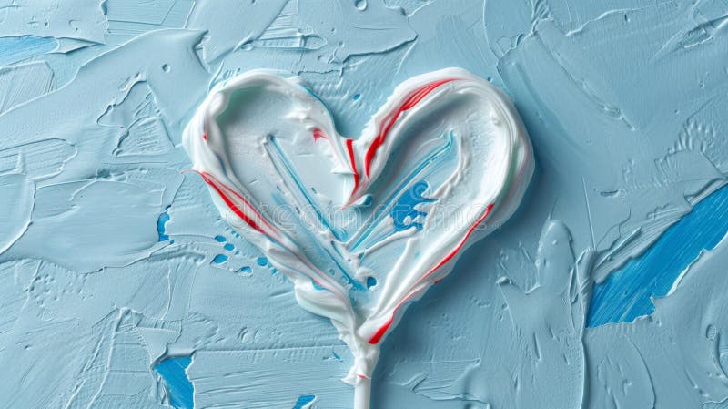 The Heart Shaped Toothpaste Art.AI Generated Image Stock Photo - Image ...