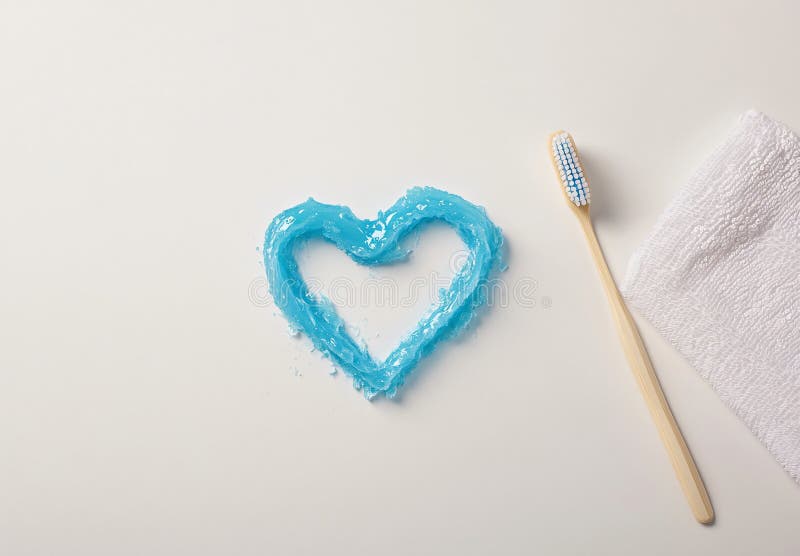 Heart Shaped Toothpaste Gel with Bamboo Toothbrush High Quality Image ...
