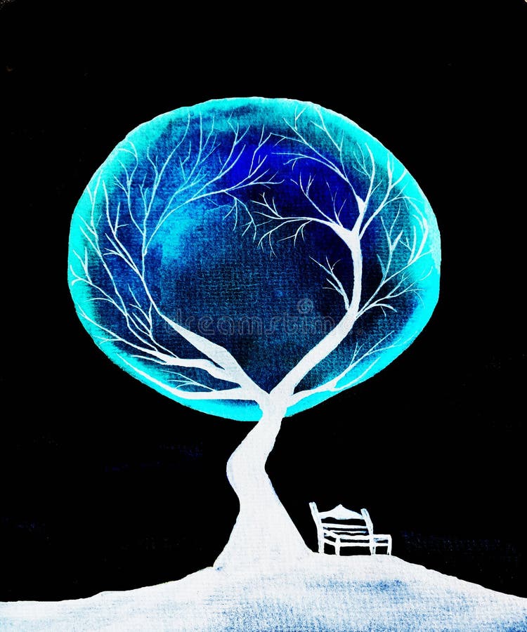 Heart-shaped Tree with Branches and Trunk Against Stock Illustration ...