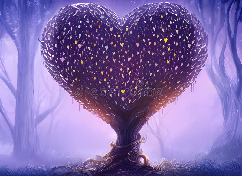 Heart shaped tree stock photo. Image of hearts, willow - 268792456