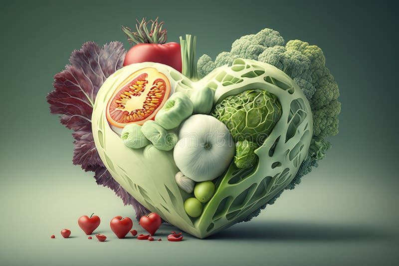 A Heart - Shaped Vegetable Arrangement with a Variety of Vegetables ...