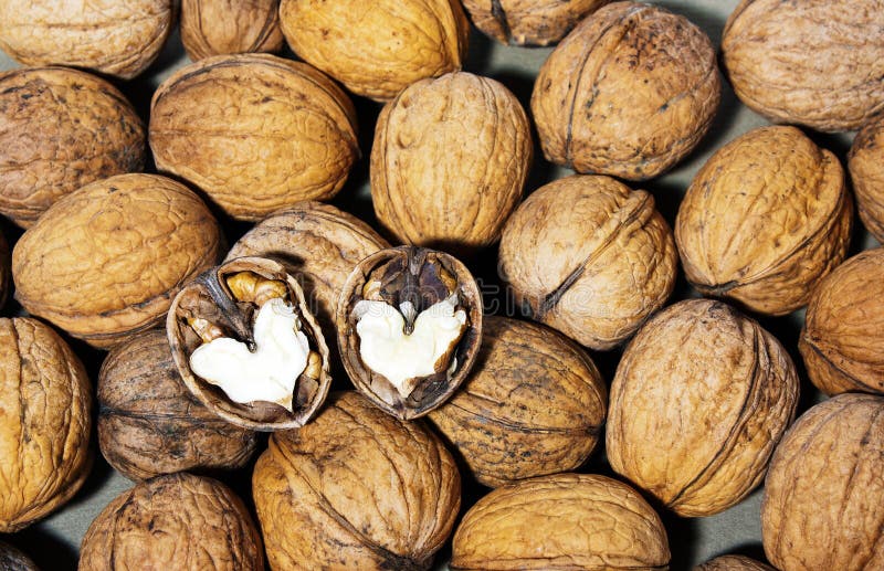 Heart-shaped walnut halves stock image. Image of walnut - 89187099