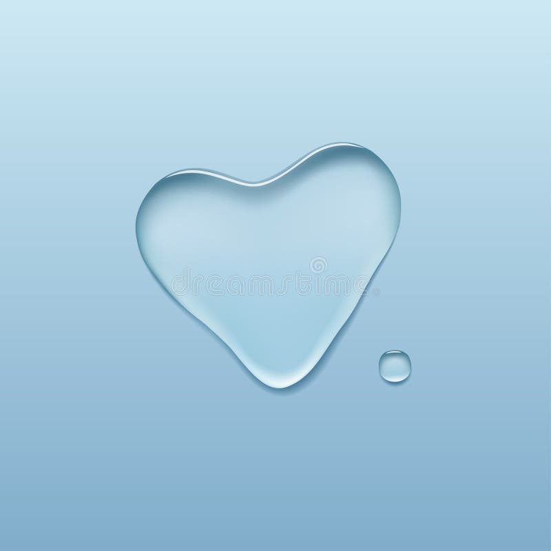 Heart shaped water drop stock illustration. Illustration of drop - 3789896