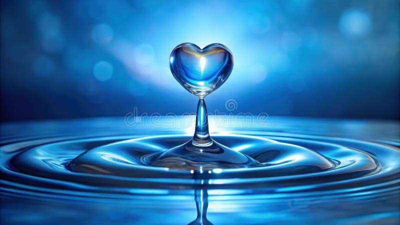 Heart-shaped Water Droplet Impacting a Still Surface, Creating ...