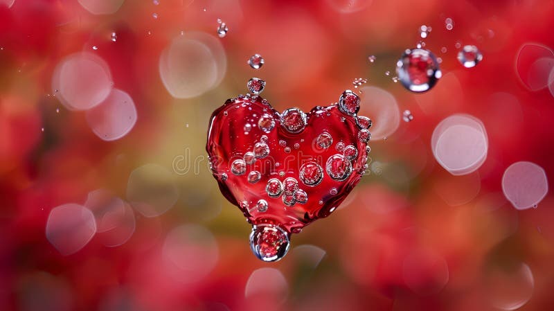 Heart shaped water drops stock illustration. Illustration of splash ...