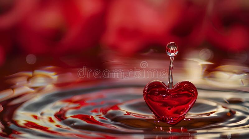 Heart shaped water drops stock illustration. Illustration of drop ...
