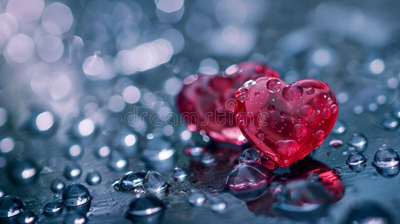 Heart shaped water drops stock illustration. Illustration of passion ...
