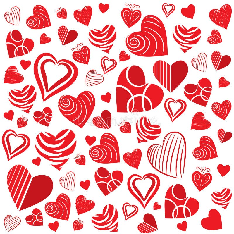 Heart Shapes Background stock vector. Illustration of ornate - 47876474