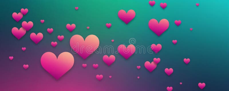 Heart Shapes in Fuchsia Darkseagreen Stock Image - Image of texture ...