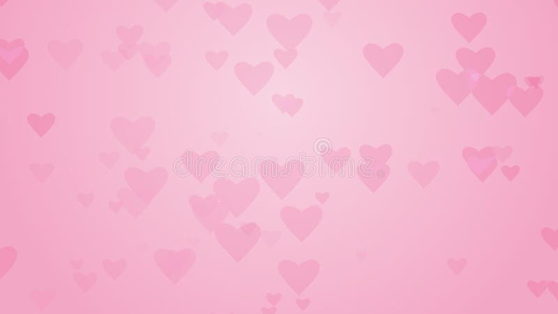 Heart Shapes on Light Pink Background. Computer Generated Seamless Loop ...