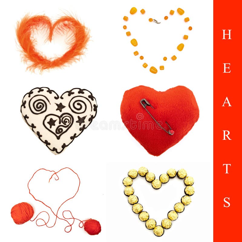 Heart shapes set stock photo. Image of handmade, shape - 17989600