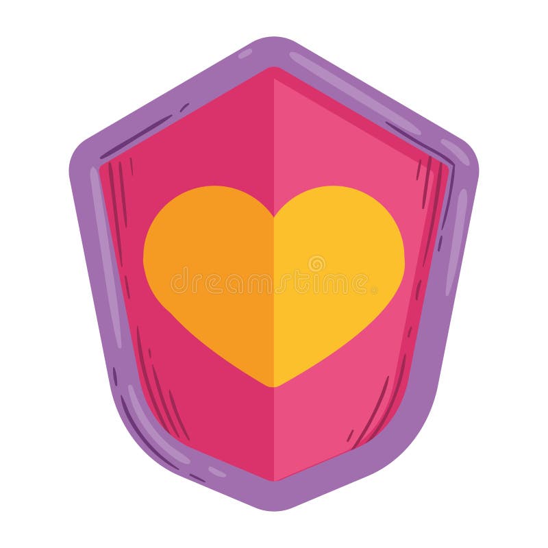 Heart shield design stock vector. Illustration of steel - 290088672