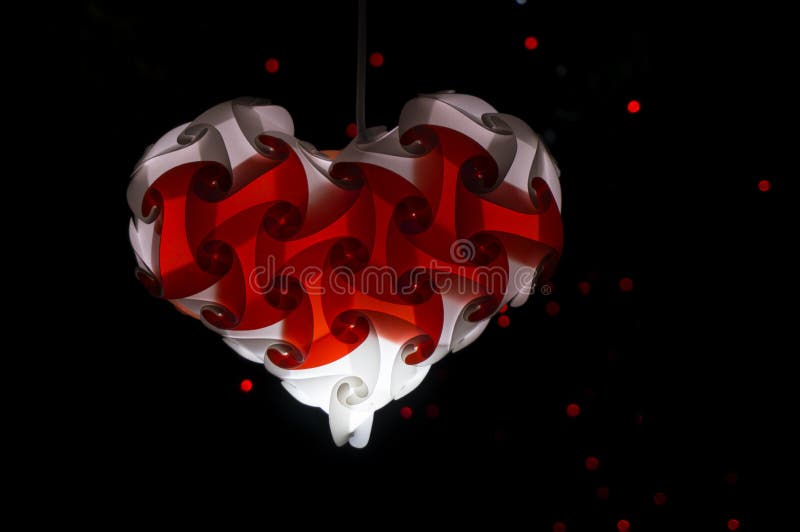 Heart shpae hanging lamp stock photo. Image of black - 57035054