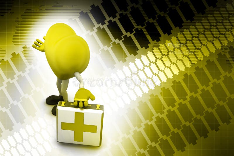 Heart Sign with First Aid Box Stock Illustration - Illustration of ...