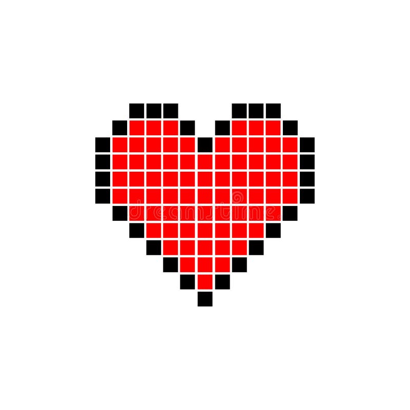 Heart in squares stock vector. Illustration of symbolic - 7170788