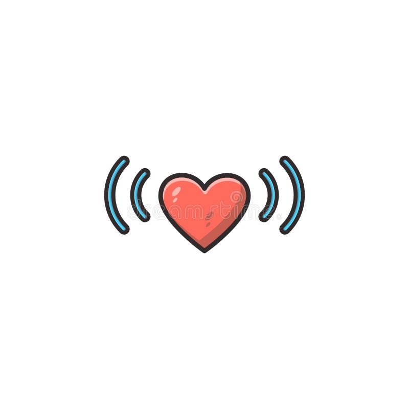 Heart and Signal Logo Design. Symbol Dan Icon Vector Template Stock ...