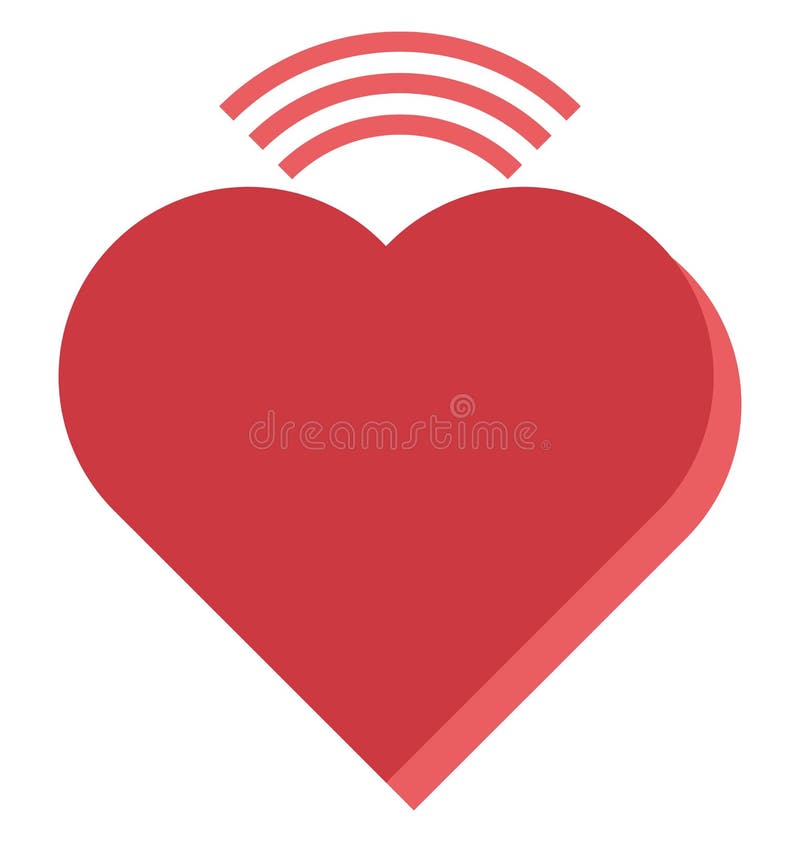 Heart, Signals Vector Icon Editable Stock Vector - Illustration of ...