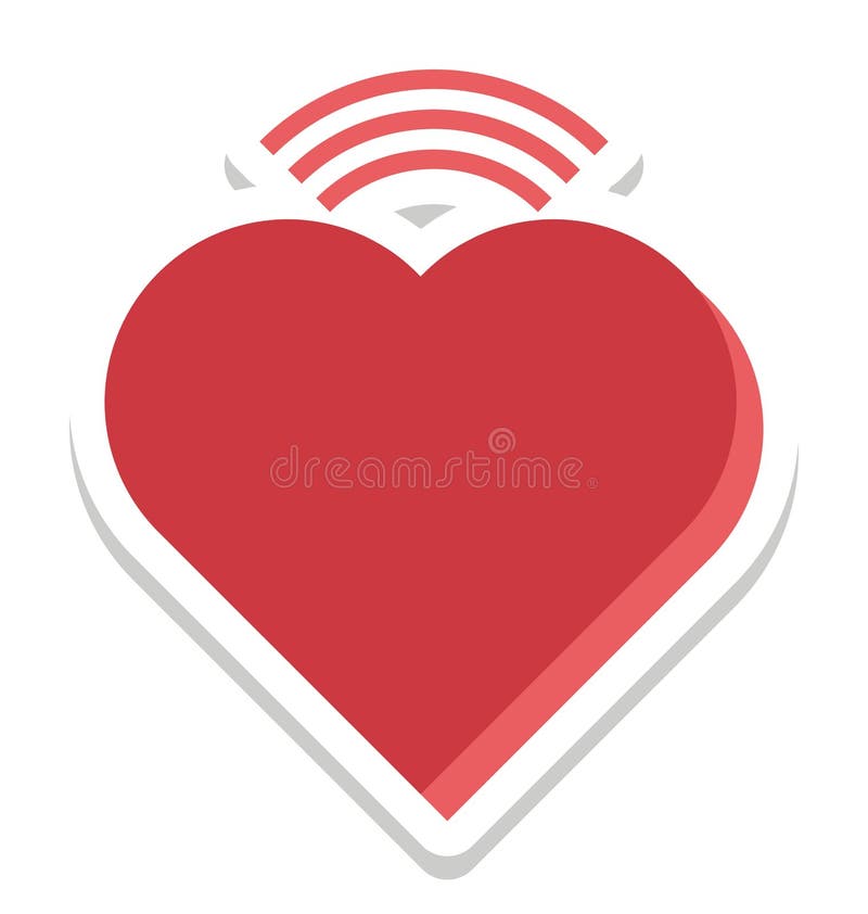 Heart, Signals Vector Icon Editable Stock Vector - Illustration of ...