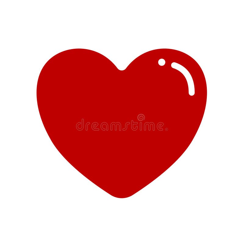 Heart simple vector icon stock illustration. Illustration of valentines ...
