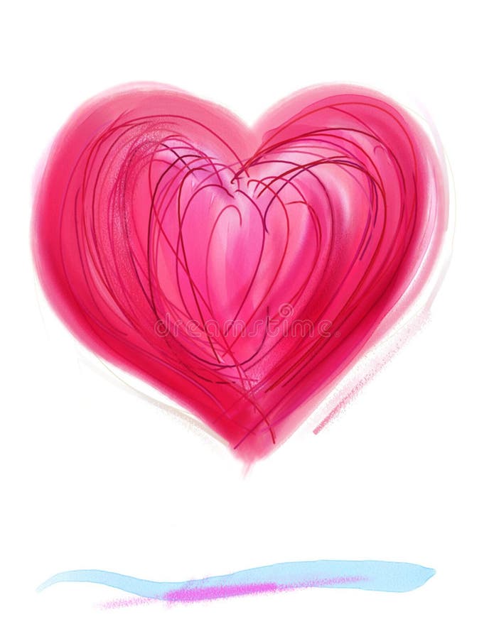 Heart Sketch 2 stock illustration. Illustration of romance - 779325