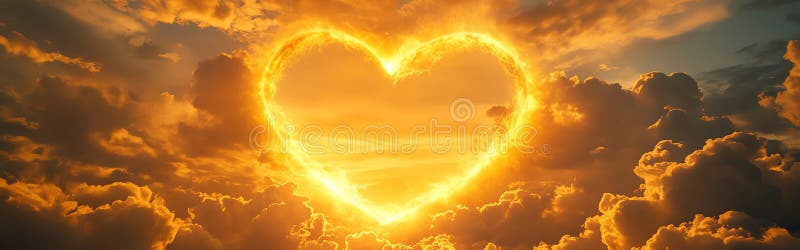 Heart in the Sky, AI Generated Stock Illustration - Illustration of ...