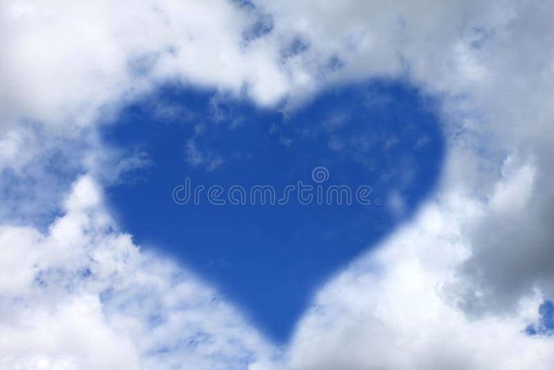 Heart on the sky stock photo. Image of cloud, lonely - 37747076