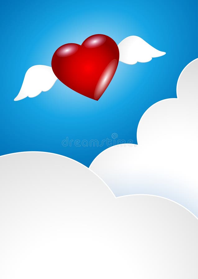 Heart in the sky stock vector. Illustration of vector - 47424814