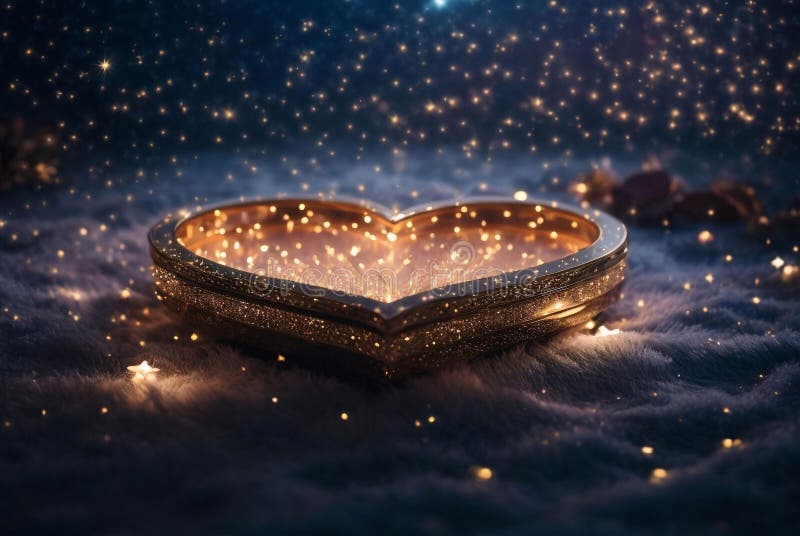 Heart in the Sky Heart in the Night Heart Shaped Candle Stock ...