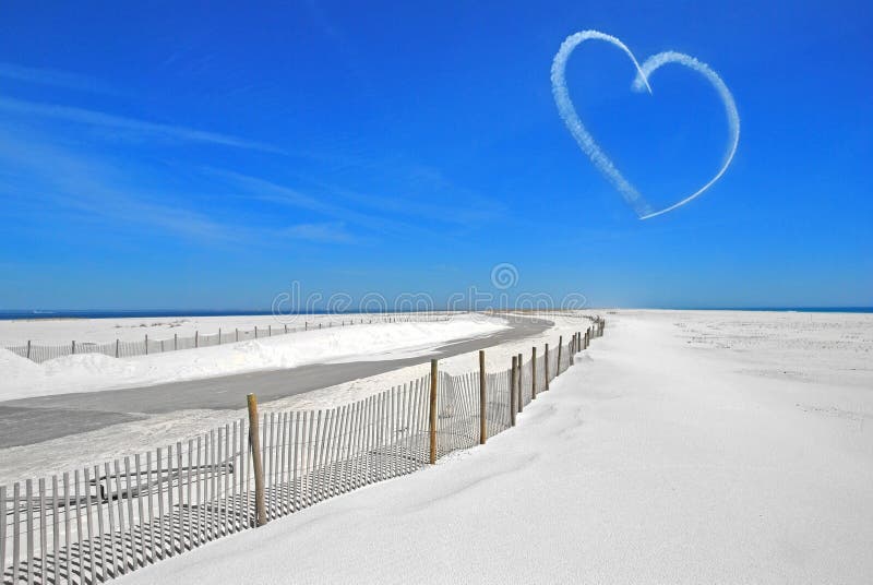 Heart in sky over beach stock photo. Image of leisure - 6225606