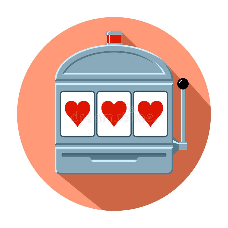 Heart Slot Machine Icon Vector Illustration Stock Vector - Illustration ...