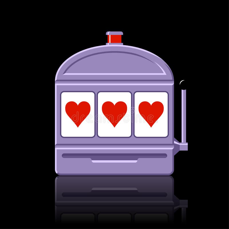 Heart Slot Machine Icon Vector Illustration Stock Vector - Illustration ...