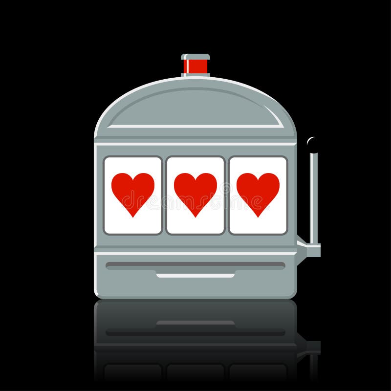 Heart Slot Machine Icon Vector Illustration Stock Vector - Illustration ...