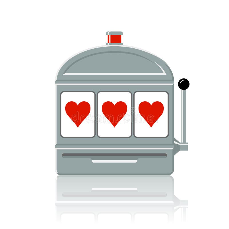 Heart Slot Machine Icon Vector Illustration Stock Vector - Illustration ...