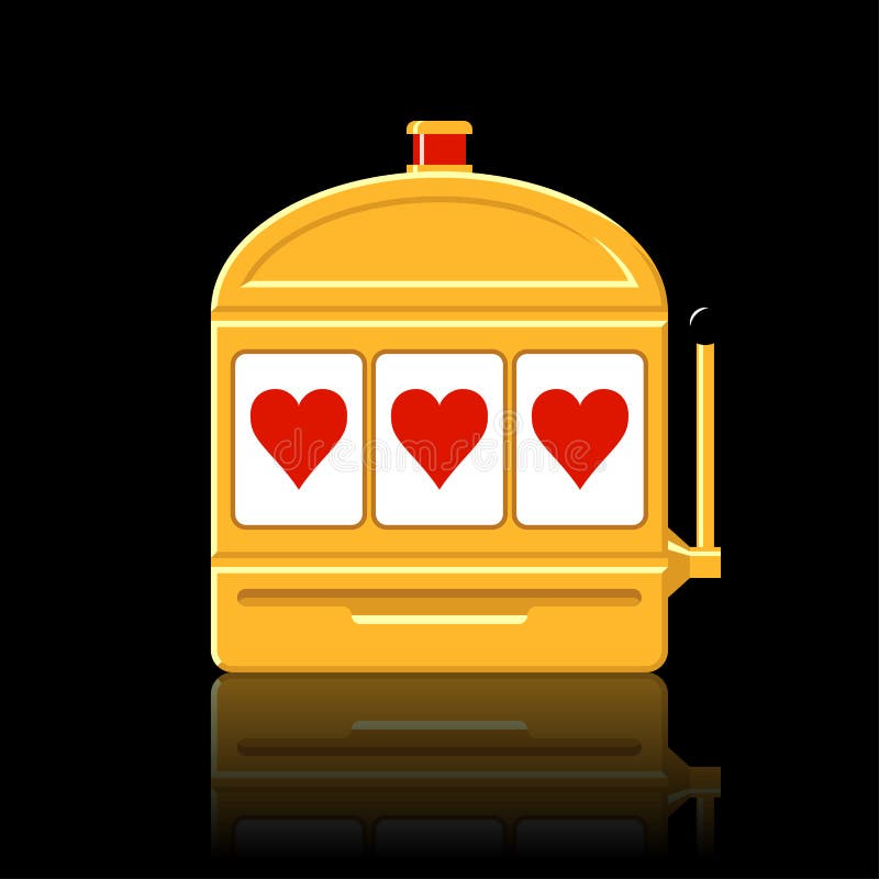 Heart Slot Machine Icon Vector Illustration Stock Vector - Illustration ...