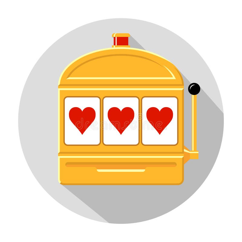 Heart Slot Machine Icon Vector Illustration Stock Vector - Illustration ...