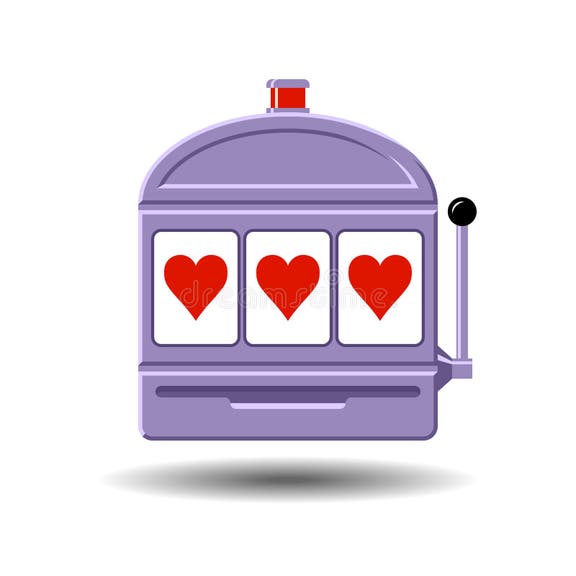Heart Slot Machine Icon Vector Illustration Stock Vector - Illustration ...