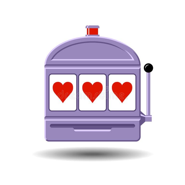 Heart Slot Machine Icon Vector Illustration Stock Vector - Illustration ...