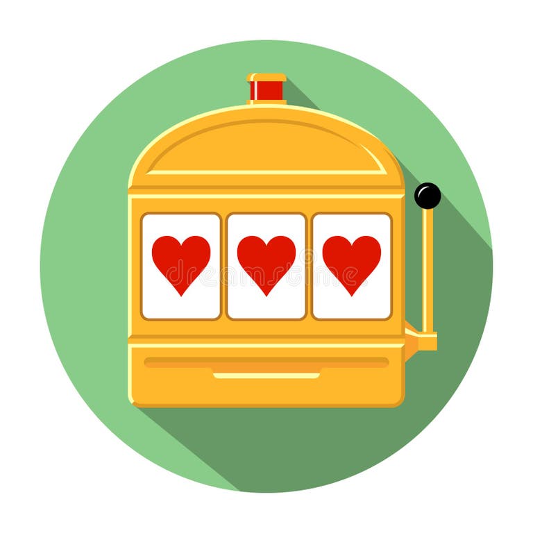 Heart Slot Machine Icon Vector Illustration Stock Vector - Illustration ...