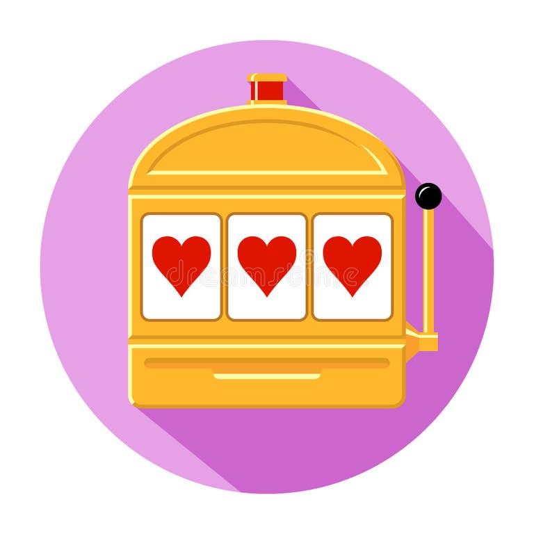 Heart Slot Machine Icon Vector Illustration Stock Vector - Illustration ...