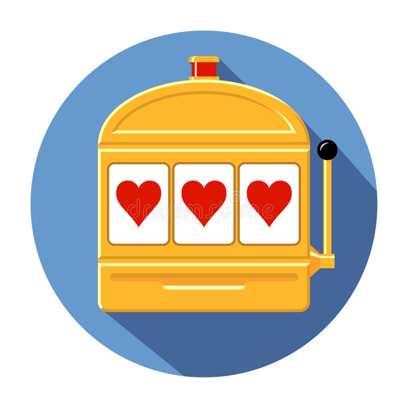 Heart Slot Machine Icon Vector Illustration Stock Vector - Illustration ...