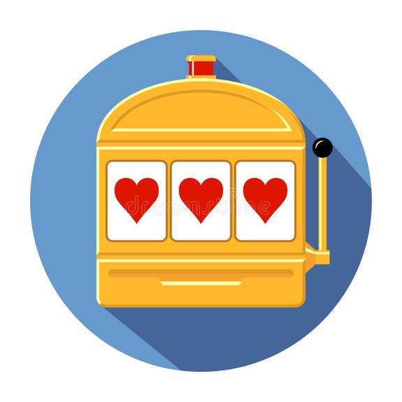 Heart Slot Machine Icon Vector Illustration Stock Vector - Illustration ...