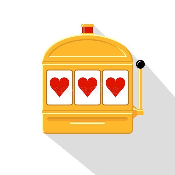 Heart Slot Machine Icon Vector Illustration Stock Vector - Illustration ...