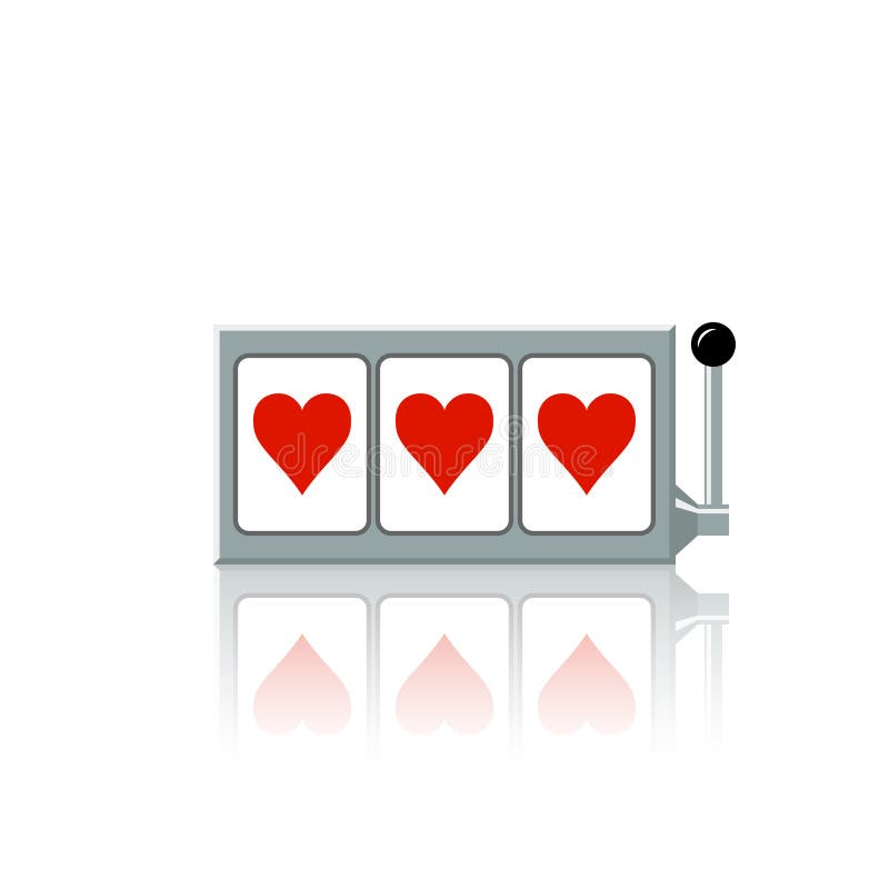 Heart Slot Reels Icon Vector Illustration Stock Vector - Illustration ...