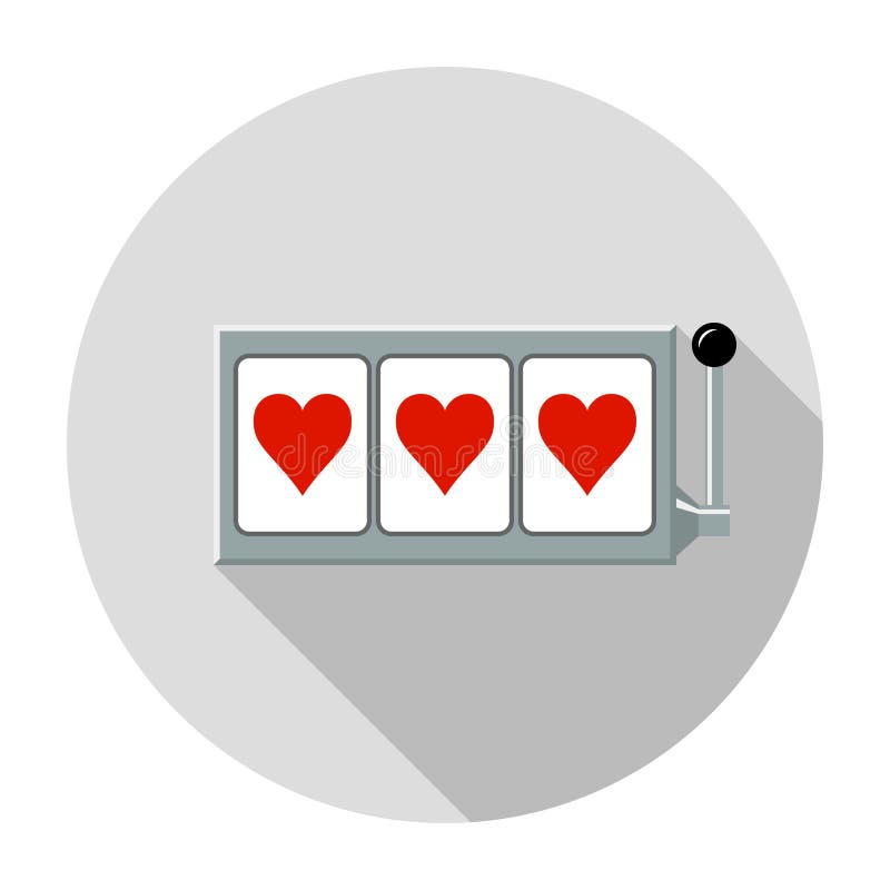 Heart Slot Reels Icon Vector Illustration Stock Vector - Illustration ...