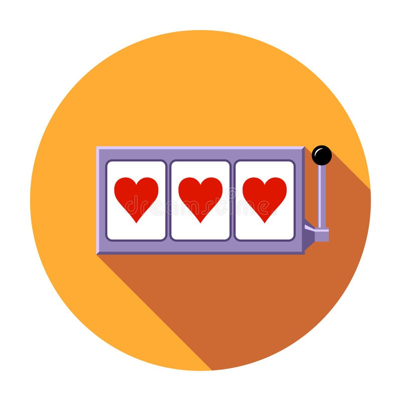 Heart Slot Reels Icon Vector Illustration Stock Vector - Illustration ...