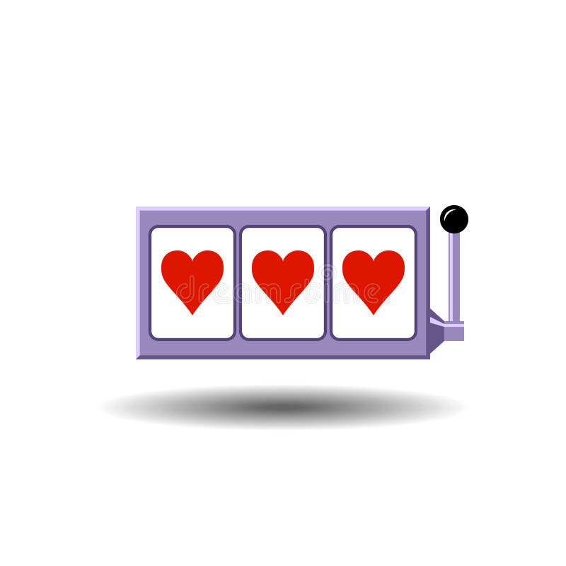 Heart Slot Reels Icon Vector Illustration Stock Vector - Illustration ...